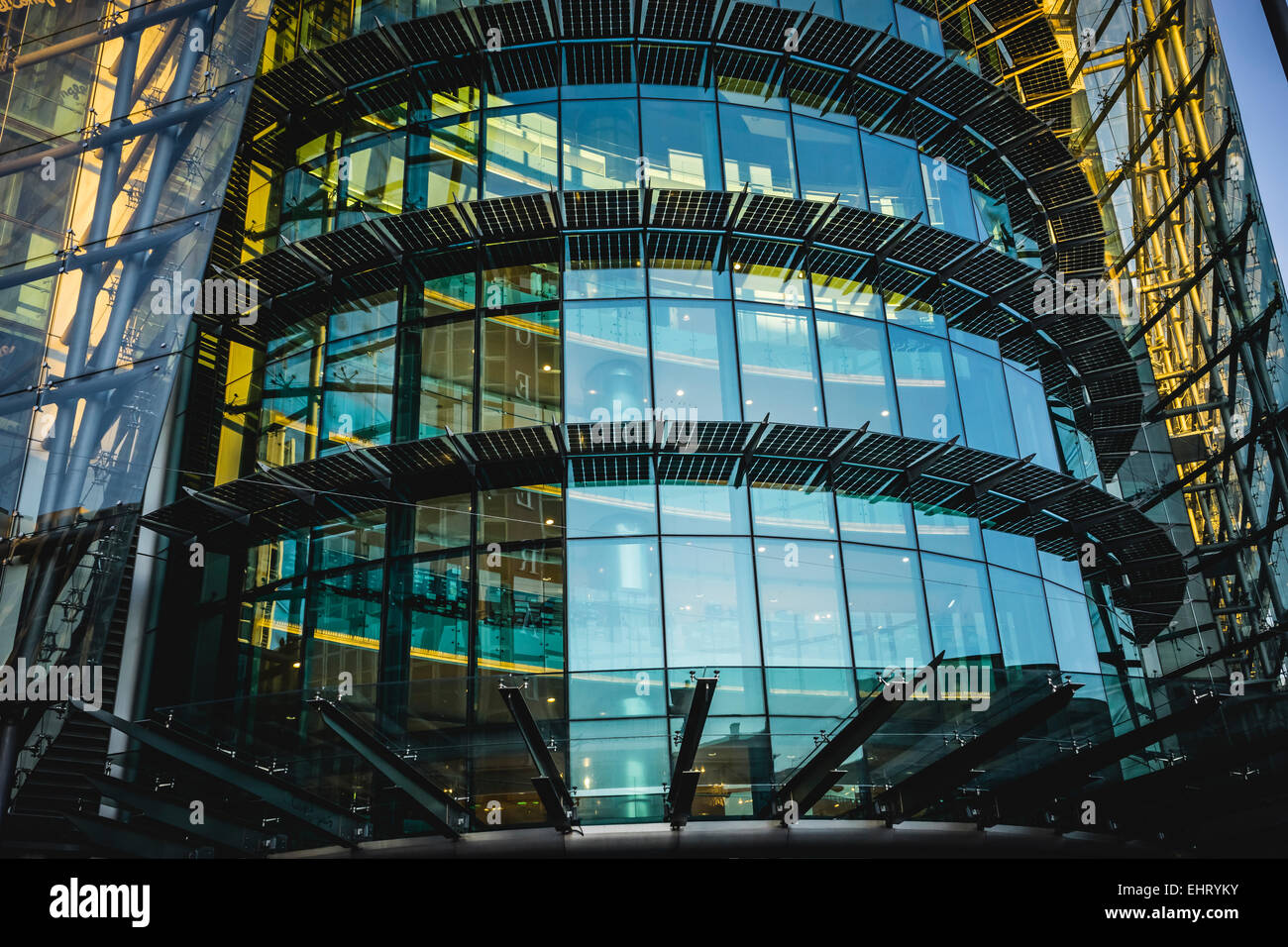 Modern crystal building, office spaces Stock Photo - Alamy