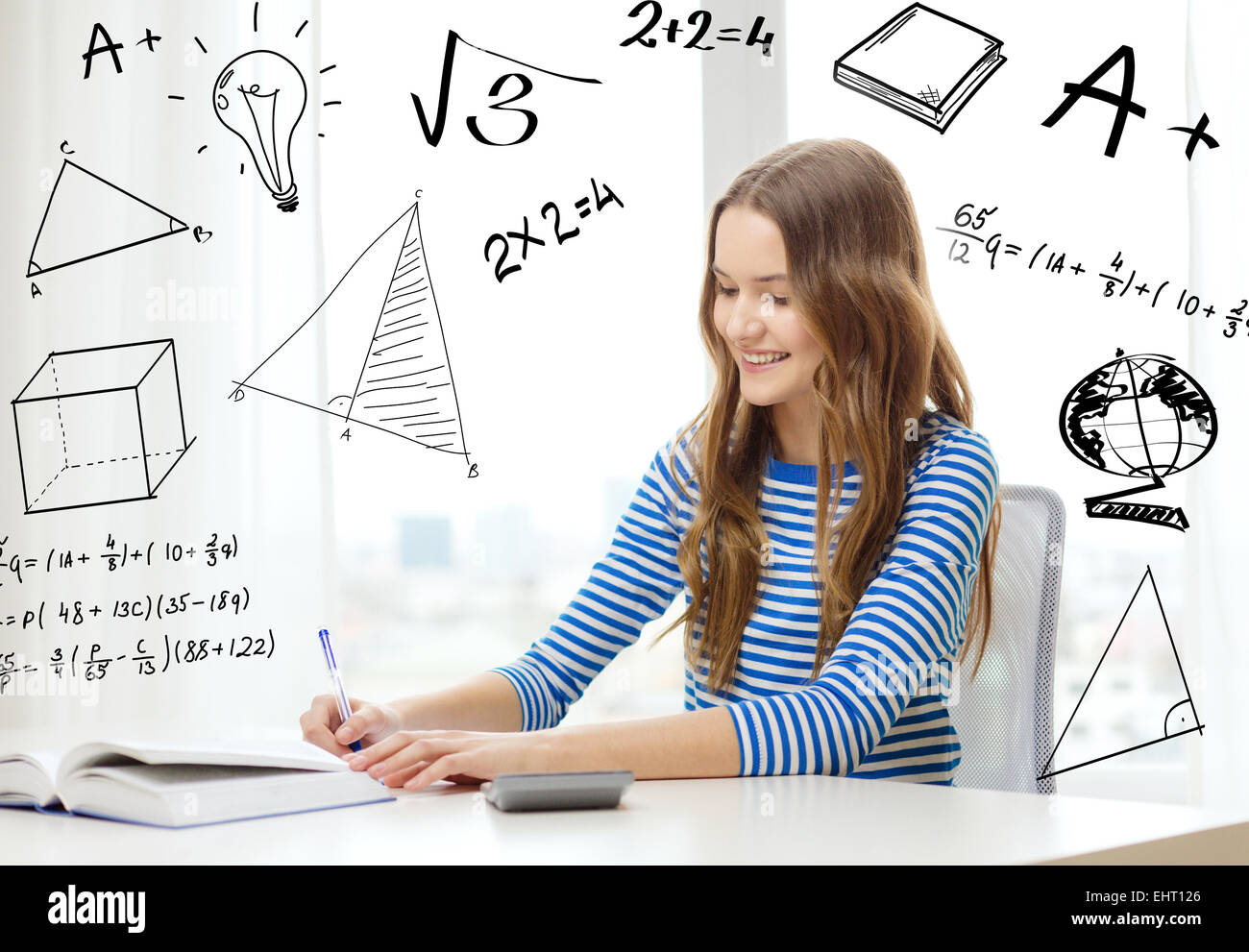 Student with calculator taking test hi-res stock photography and images ...