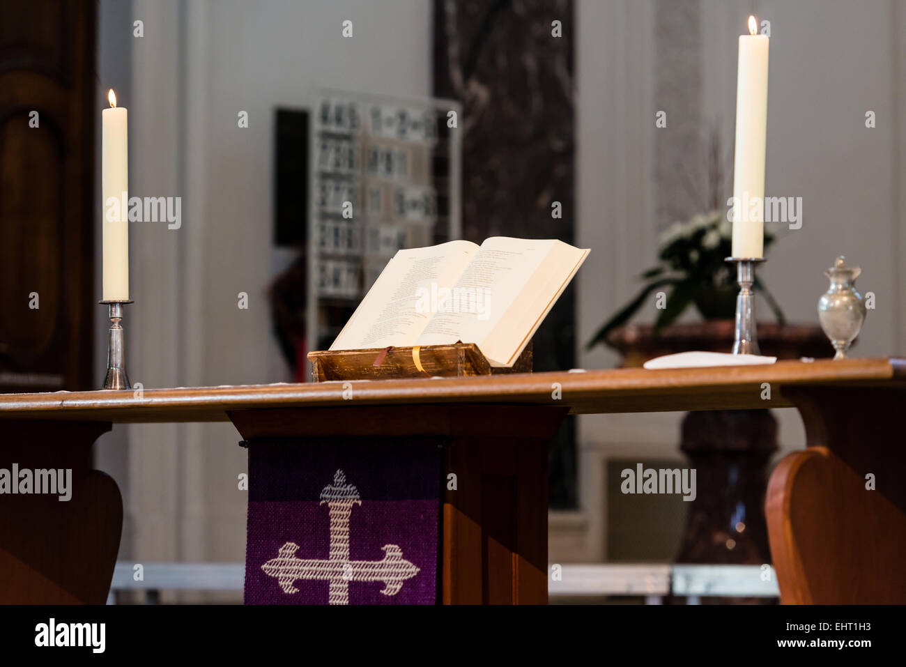 Bible On Altar High Resolution Stock Photography and Images - Alamy