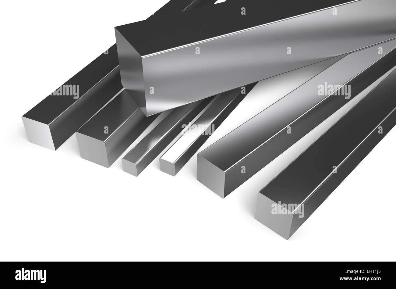 rolled metal, square stock isolated on white background Stock Photo - Alamy