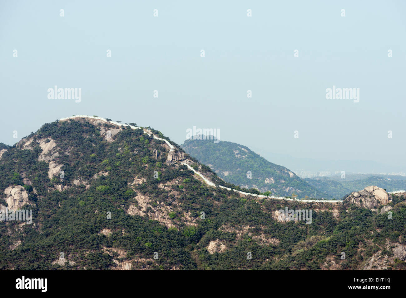 Asia, Republic of Korea, South Korea, Seoul, city view from Mt ...