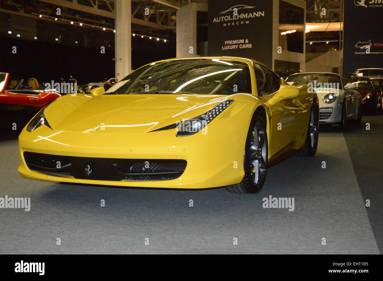 Ferrari yellow color in showroom hi-res stock photography and images ...