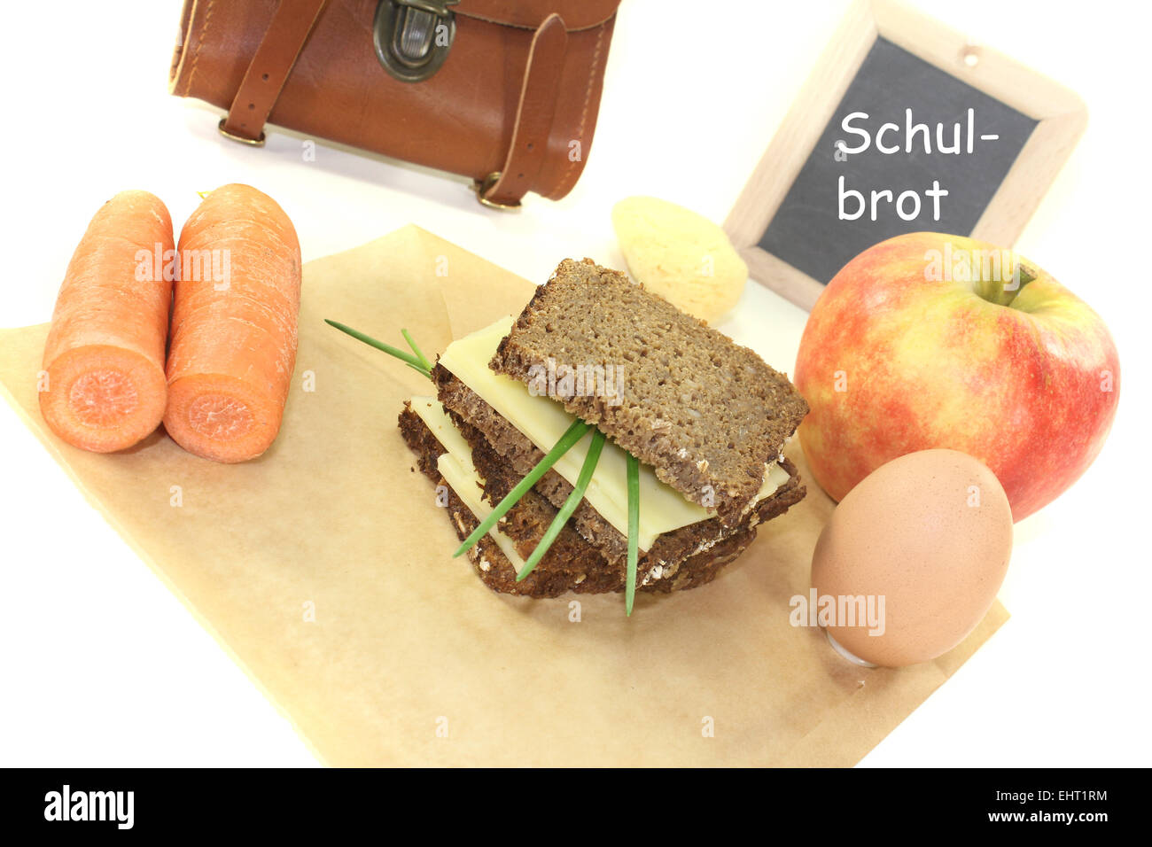 sandwich eaten during recess with egg Stock Photo - Alamy