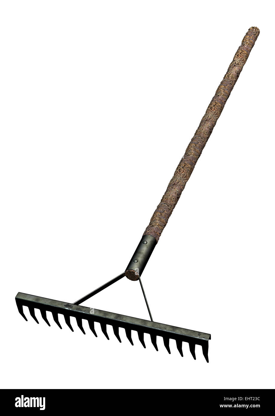 3D digital render of a rake isolated on white background Stock Photo ...