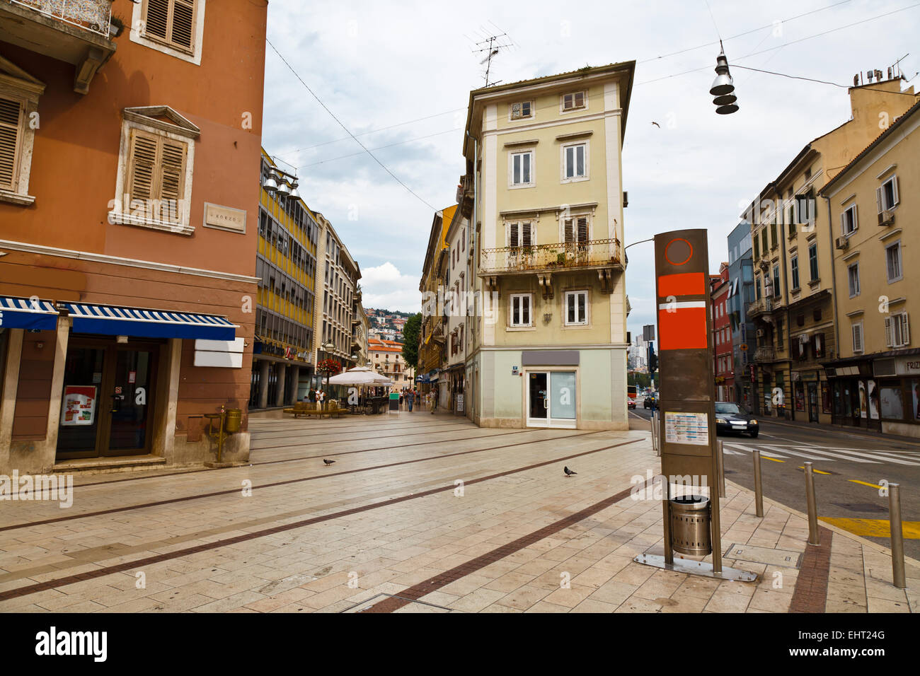Square in the Downtown of Rijeka in Croatia Stock Photo - Alamy