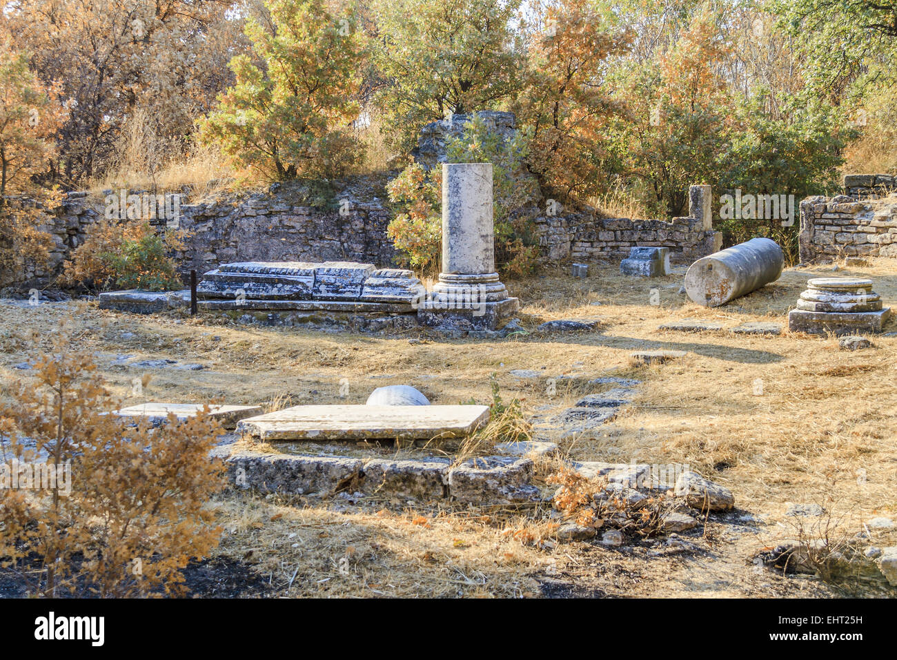 Remains Of troy Among The Trees Turkey Stock Photo - Alamy