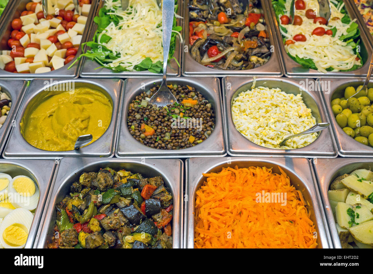 Colourful salad choice Stock Photo - Alamy