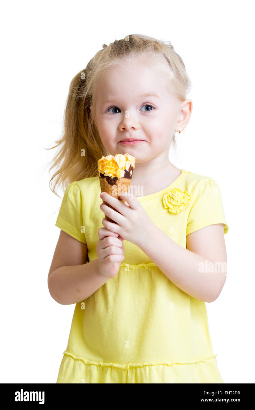 Girl eating chocolate ice cream hi-res stock photography and images - Alamy