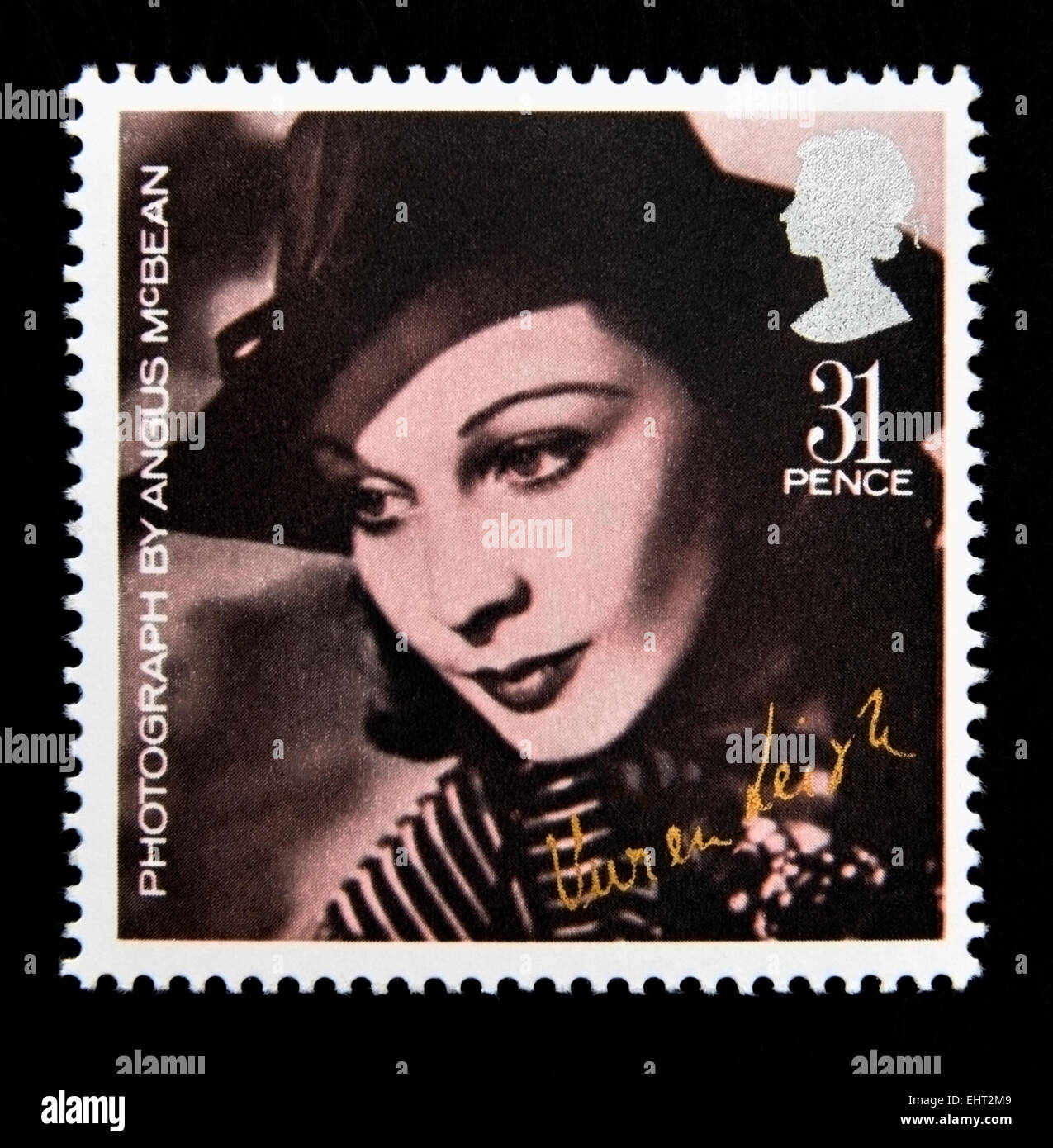 Postage stamp. Great Britain. Queen Elizabeth II. 1985. British Film ...