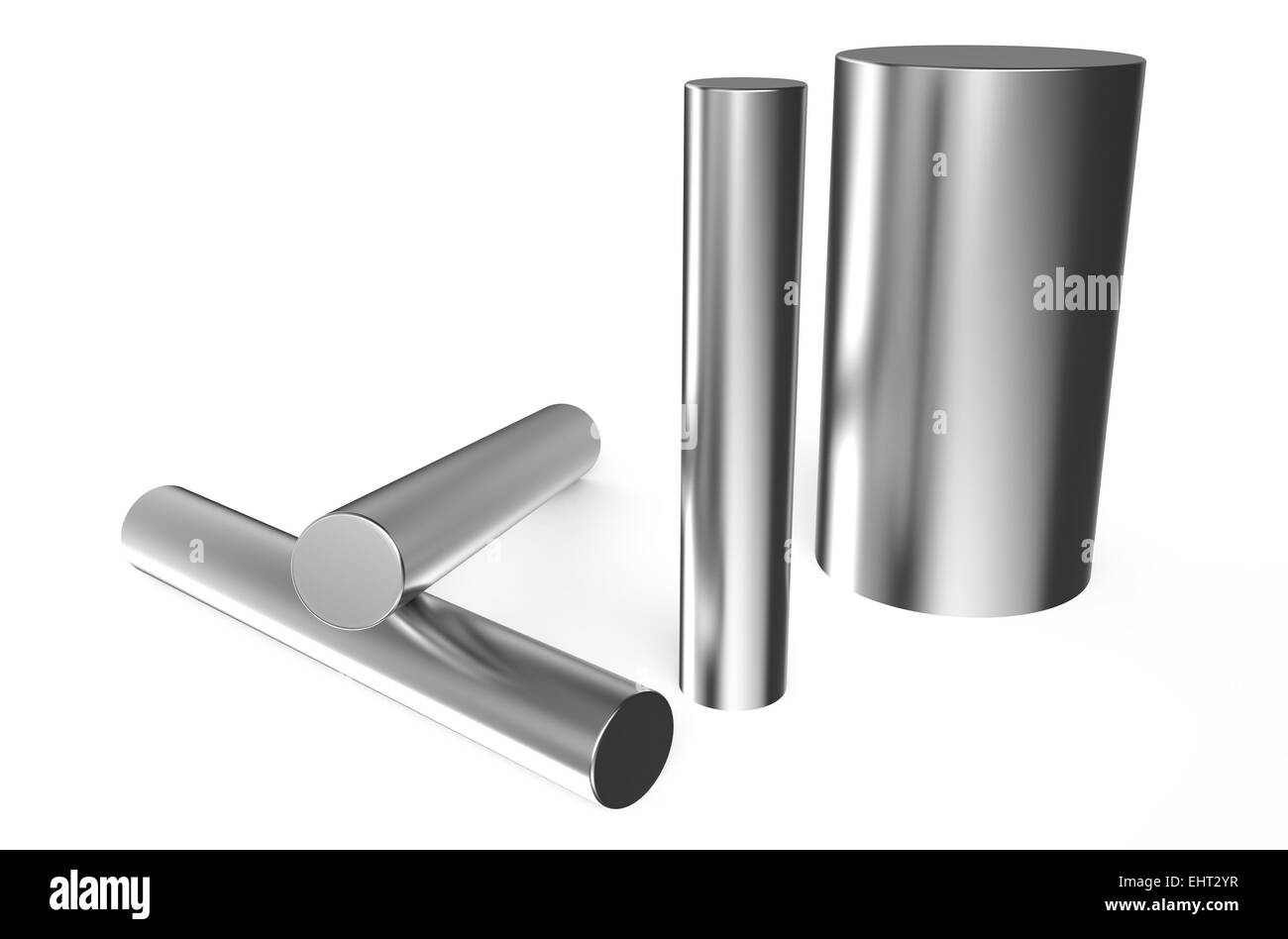 rolled metal, rounds isolated on white background Stock Photo - Alamy