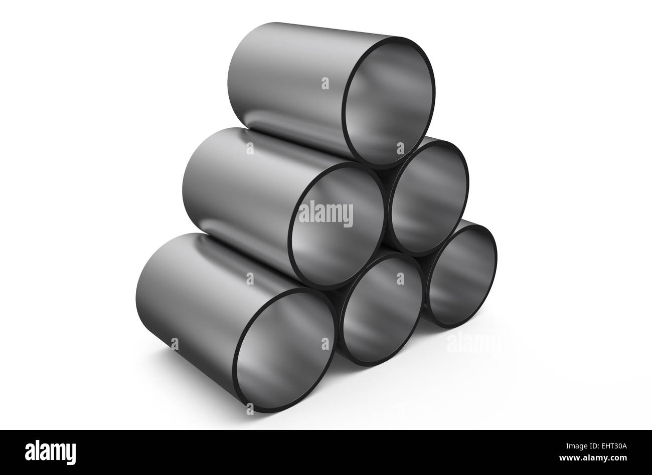 rolled metal, shot pipes isolated on white background Stock Photo - Alamy