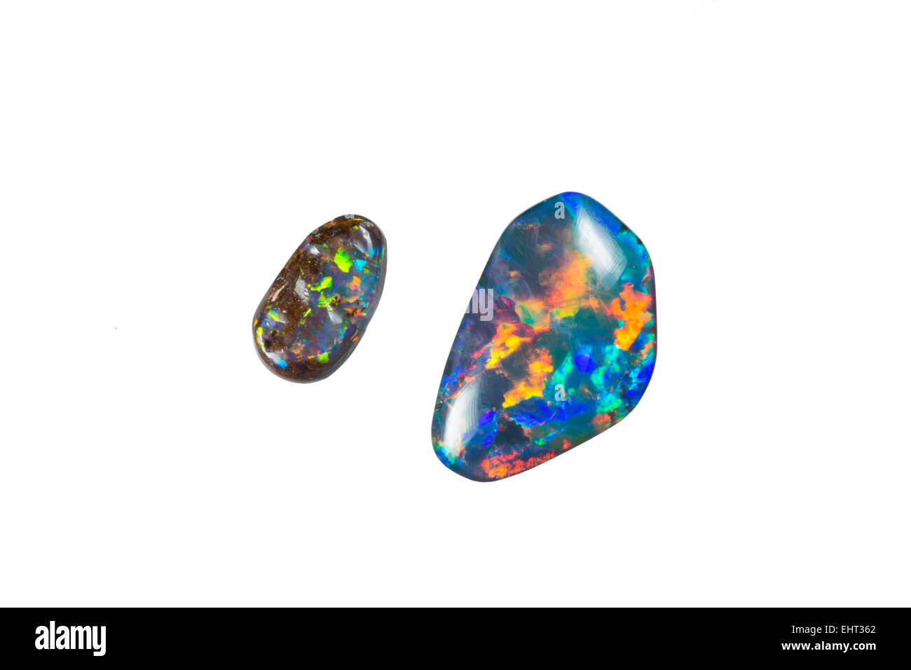 A small and a big opal Stock Photo - Alamy