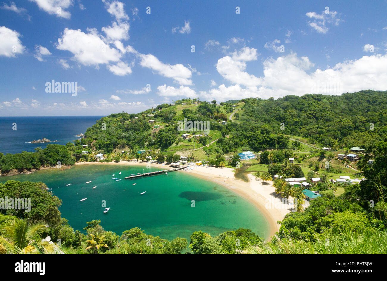View of Parlatuvier Bay on the Island of Tobago West Indies Stock Photo ...