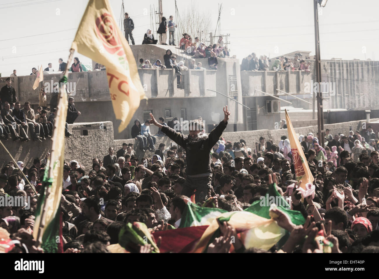 Every year on the 21st March the Kurdish people celebrate Newroz. Photo ...