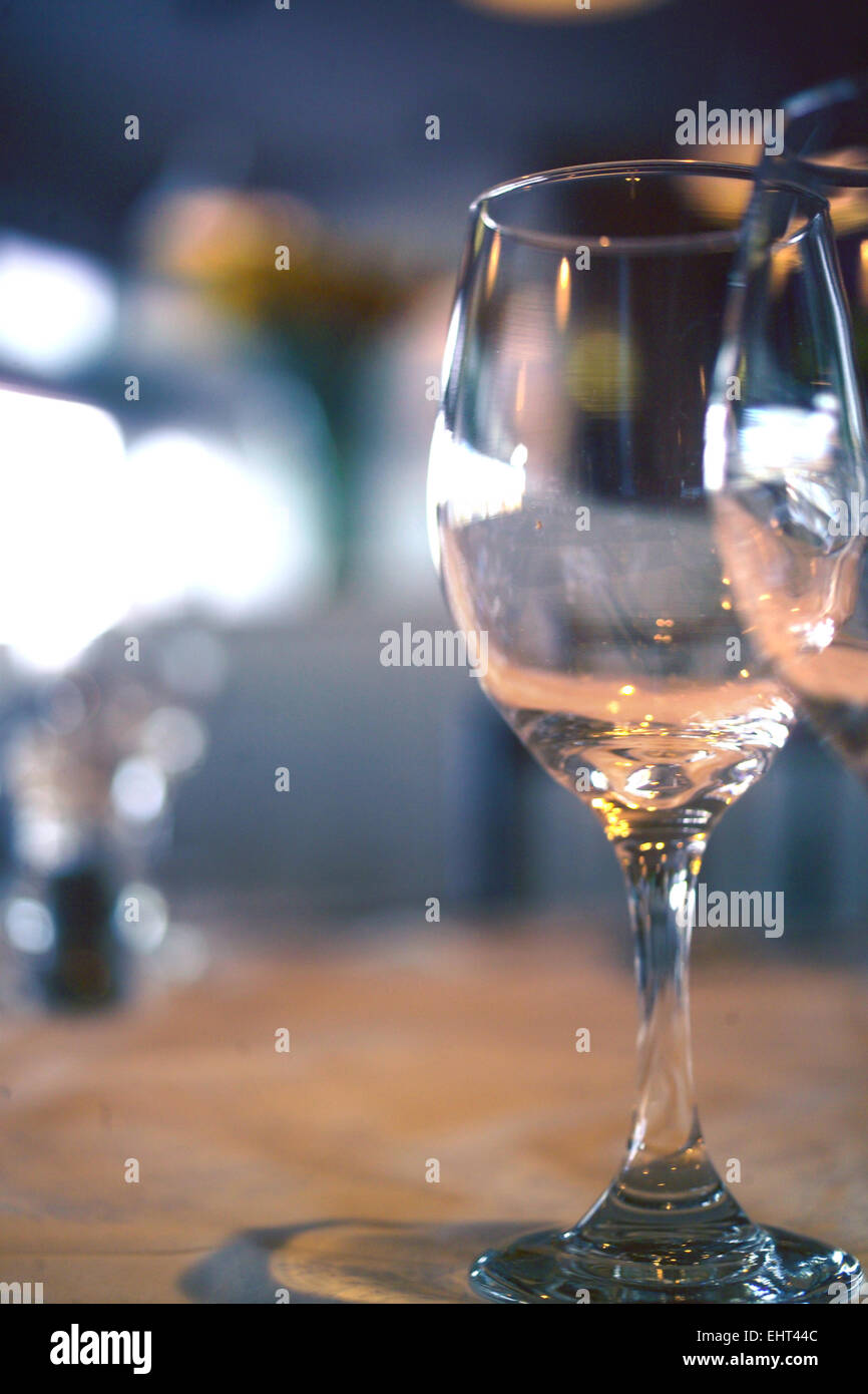 Empty wine glasses Stock Photo - Alamy