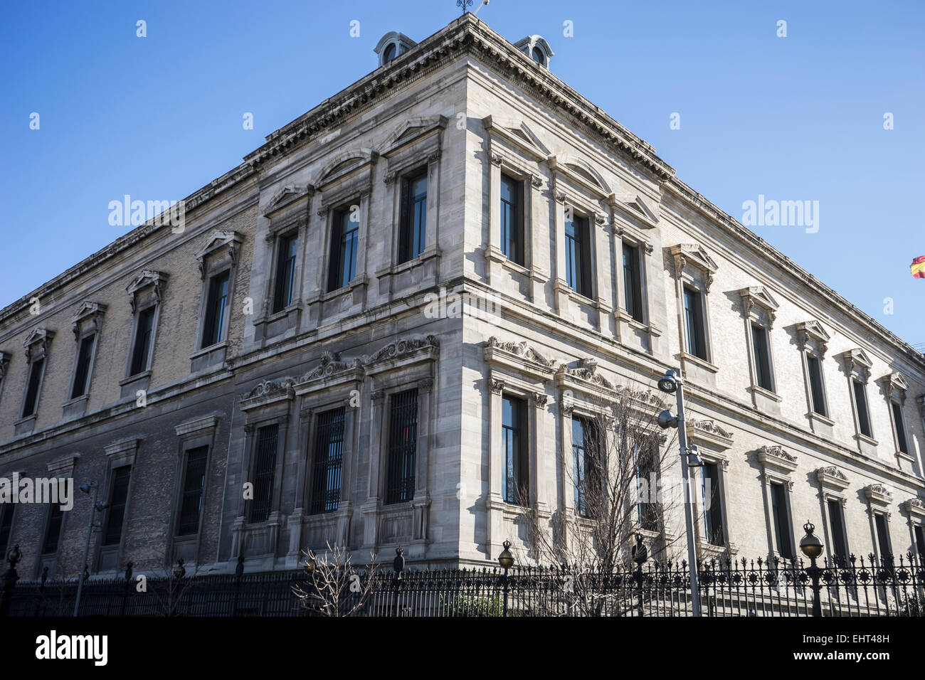 National Library of Madrid, Spain. architecture and art Stock Photo - Alamy