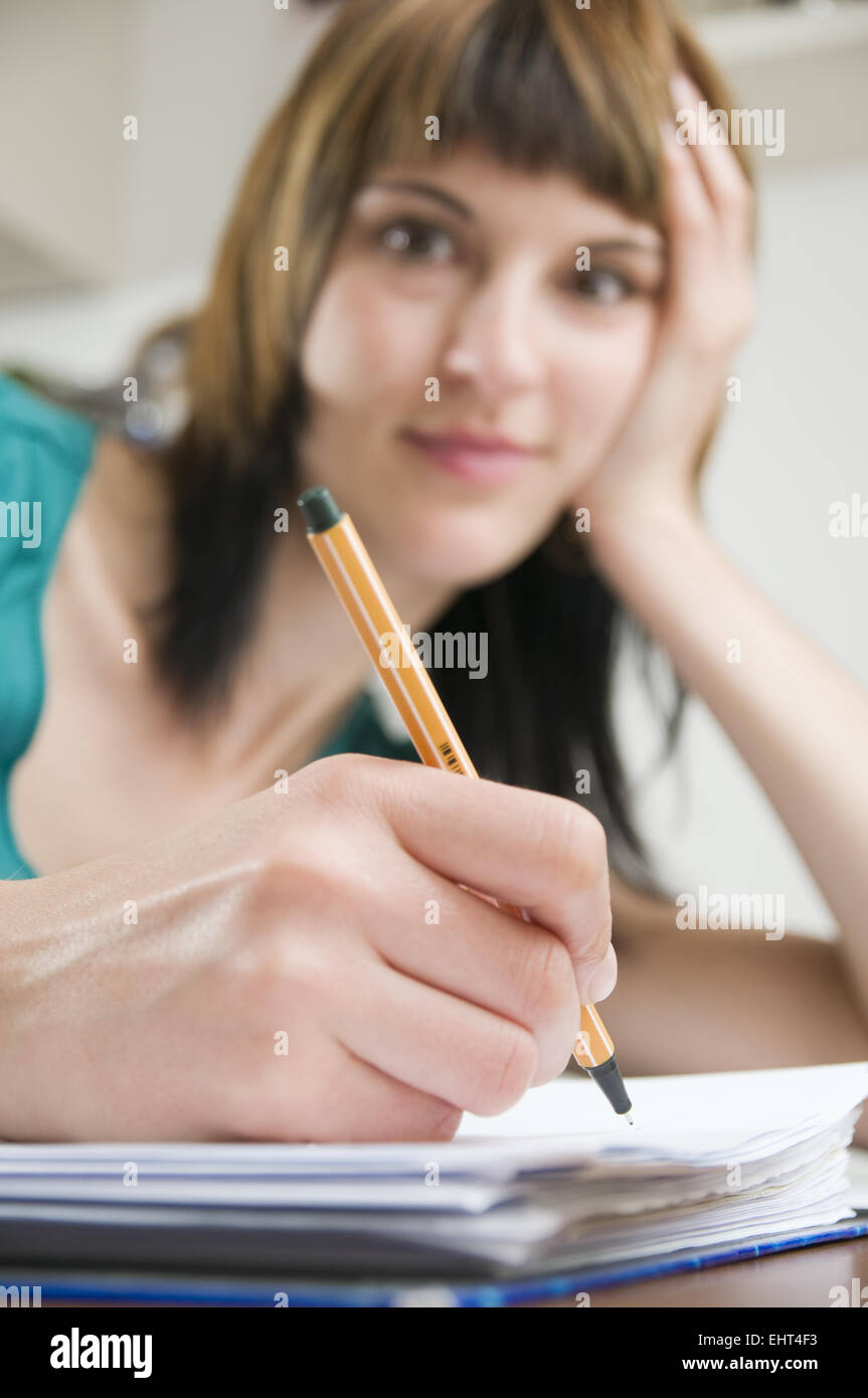 pen and face Stock Photo - Alamy