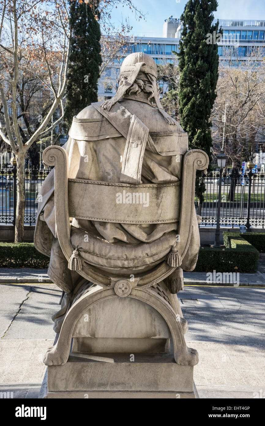 National Library of Madrid, Spain. architecture and art Stock Photo - Alamy