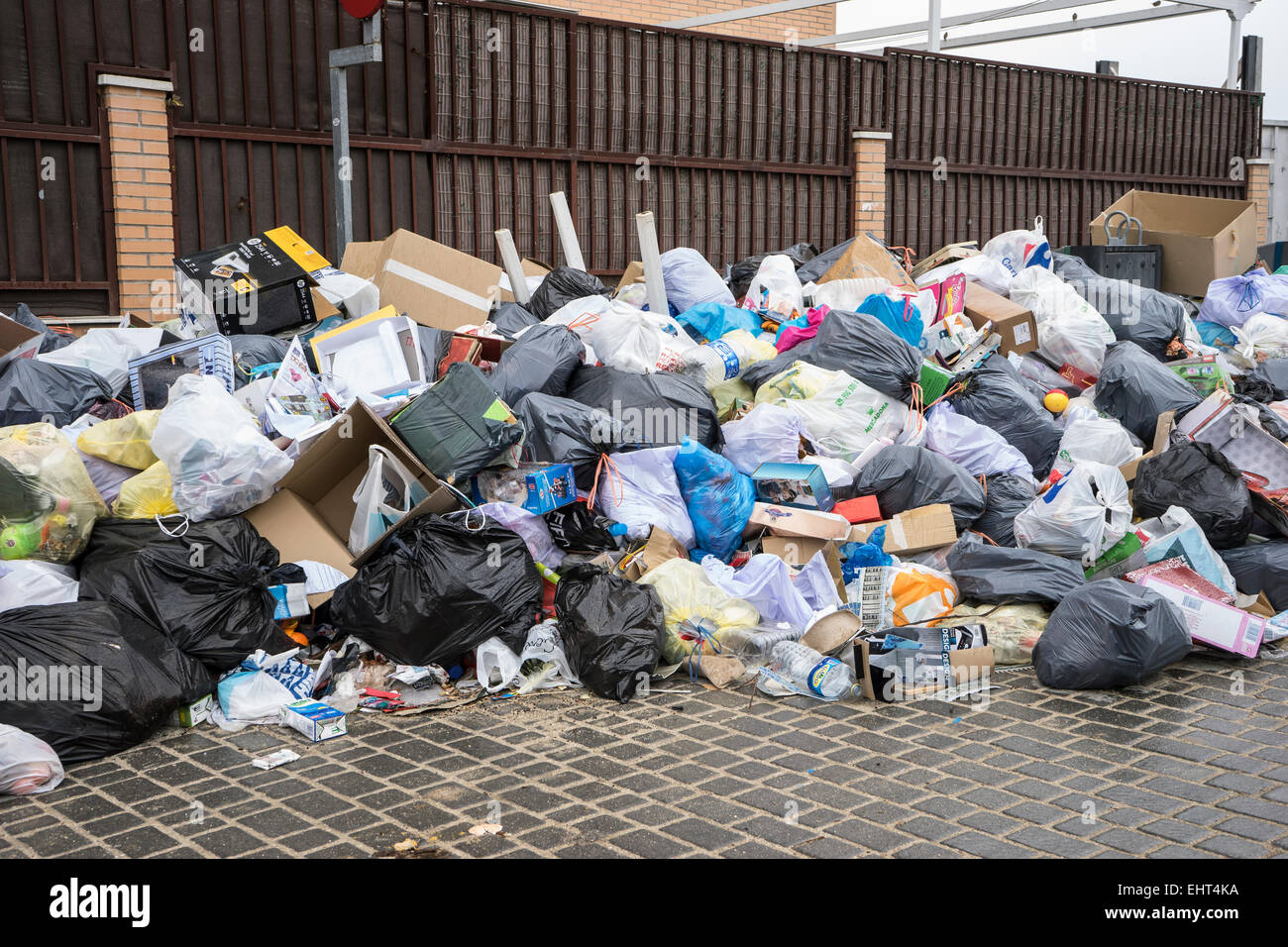 pollution, strike by municipal waste collection Stock Photo - Alamy