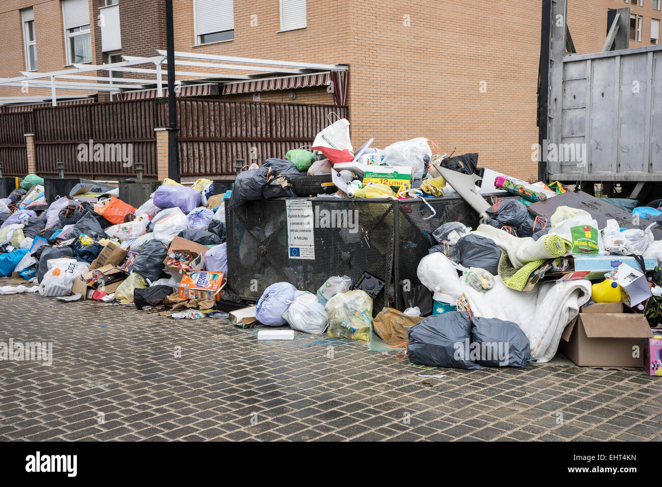 strike by municipal waste collection Stock Photo - Alamy