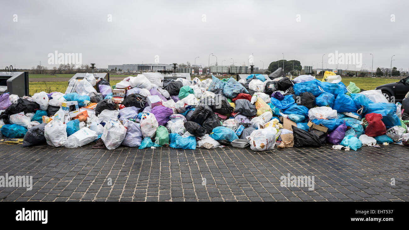 garbage, strike by municipal waste collection Stock Photo - Alamy