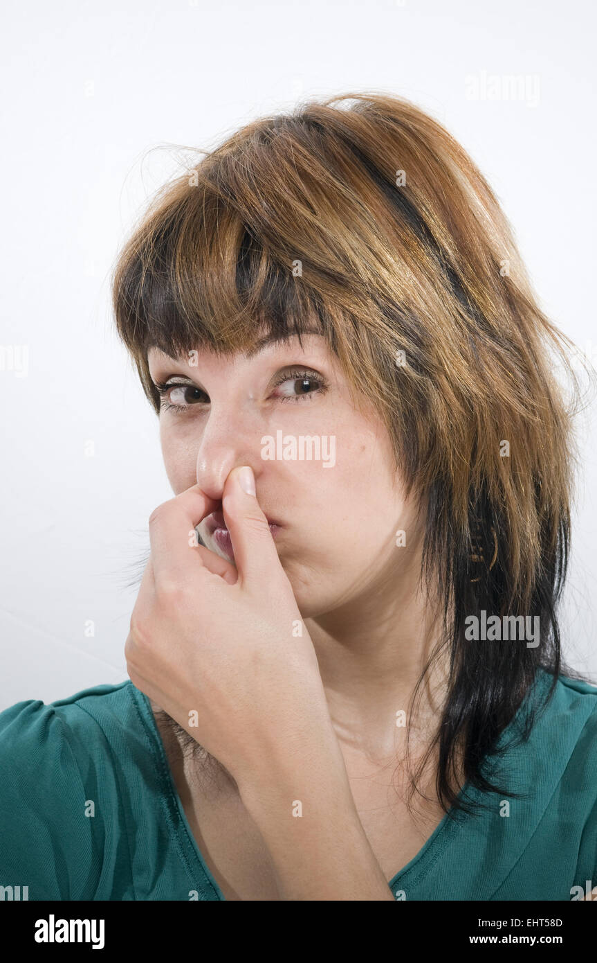 stink gesture left side Stock Photo - Alamy
