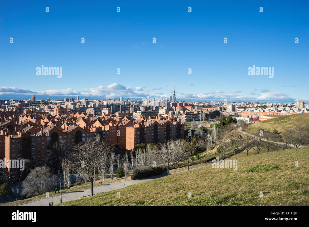 Madrid skyline, views from Tio Pio Park Stock Photo - Alamy