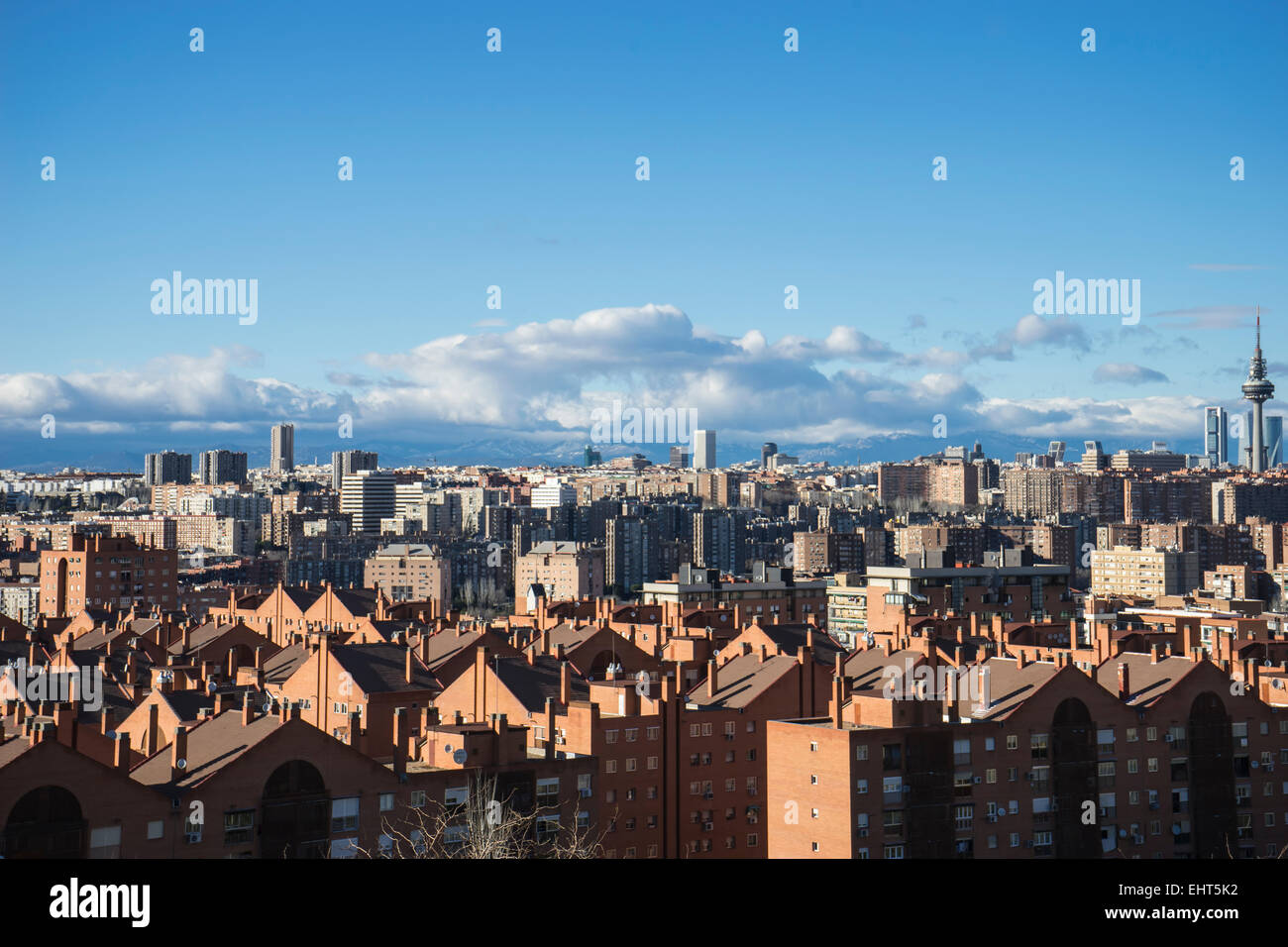 Madrid skyline, views from Tio Pio Park Stock Photo - Alamy