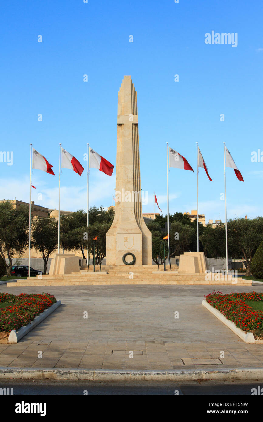 Second World War Memorial Floriana Valletta Malta Stock Photo - Alamy