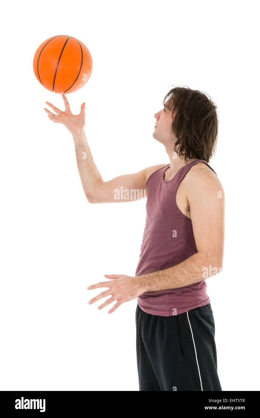 Black basketball player spinning Cut Out Stock Images & Pictures - Alamy