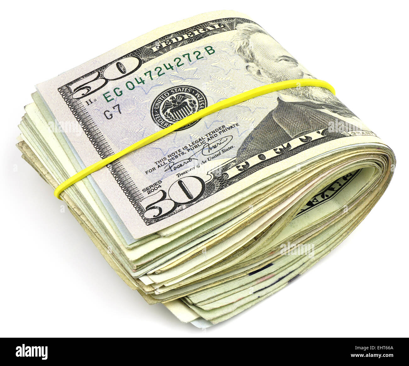 Pile of dollars banknotes isolated on a white background Stock Photo ...