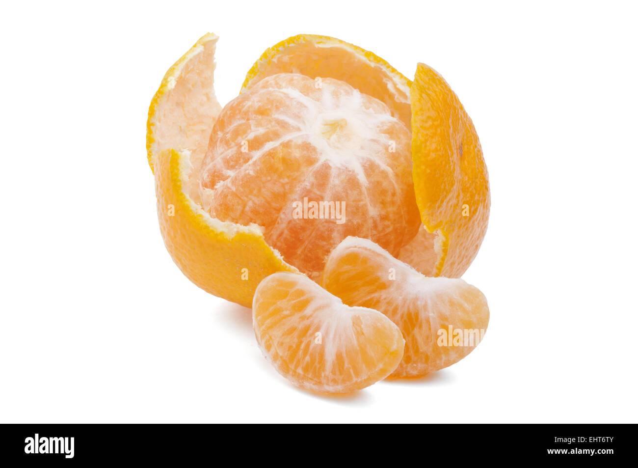 Fresh mandarin fruit on a white background Stock Photo - Alamy