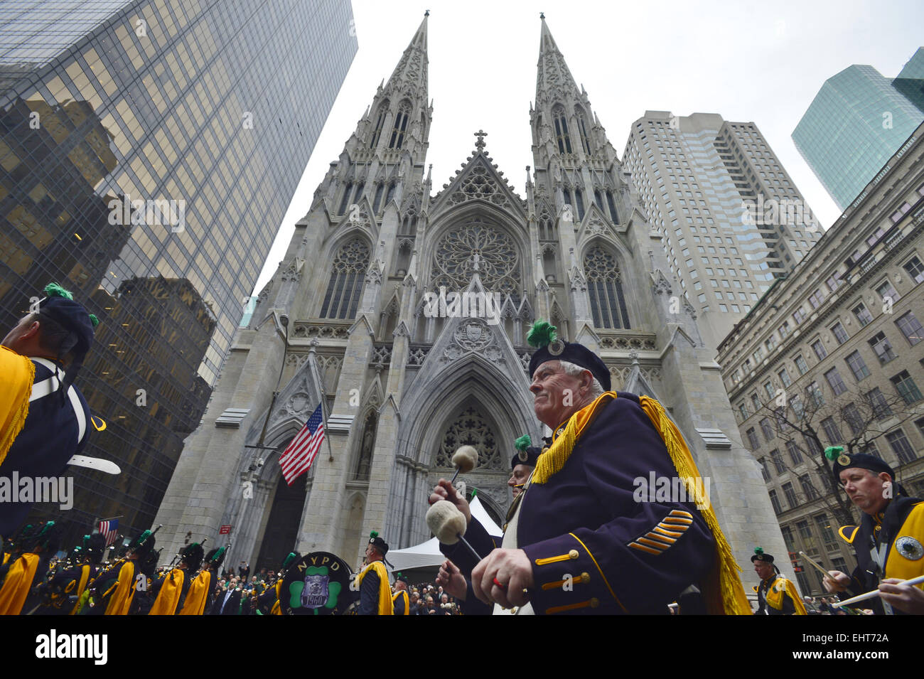 New York, USA. 17th Mar, 2015. Participants march during the St ...