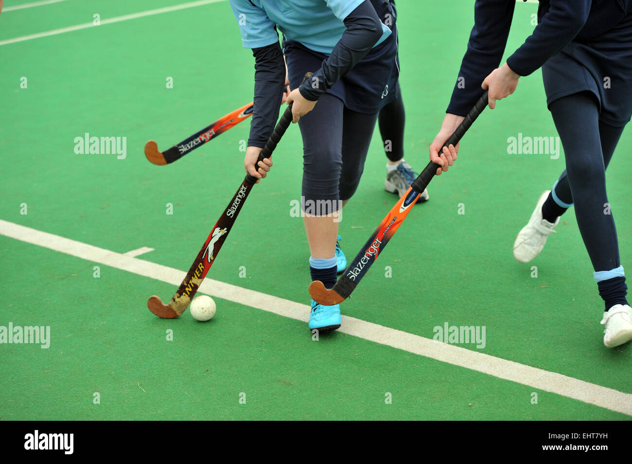 Girls hockey at Secondary school Stock Photo - Alamy