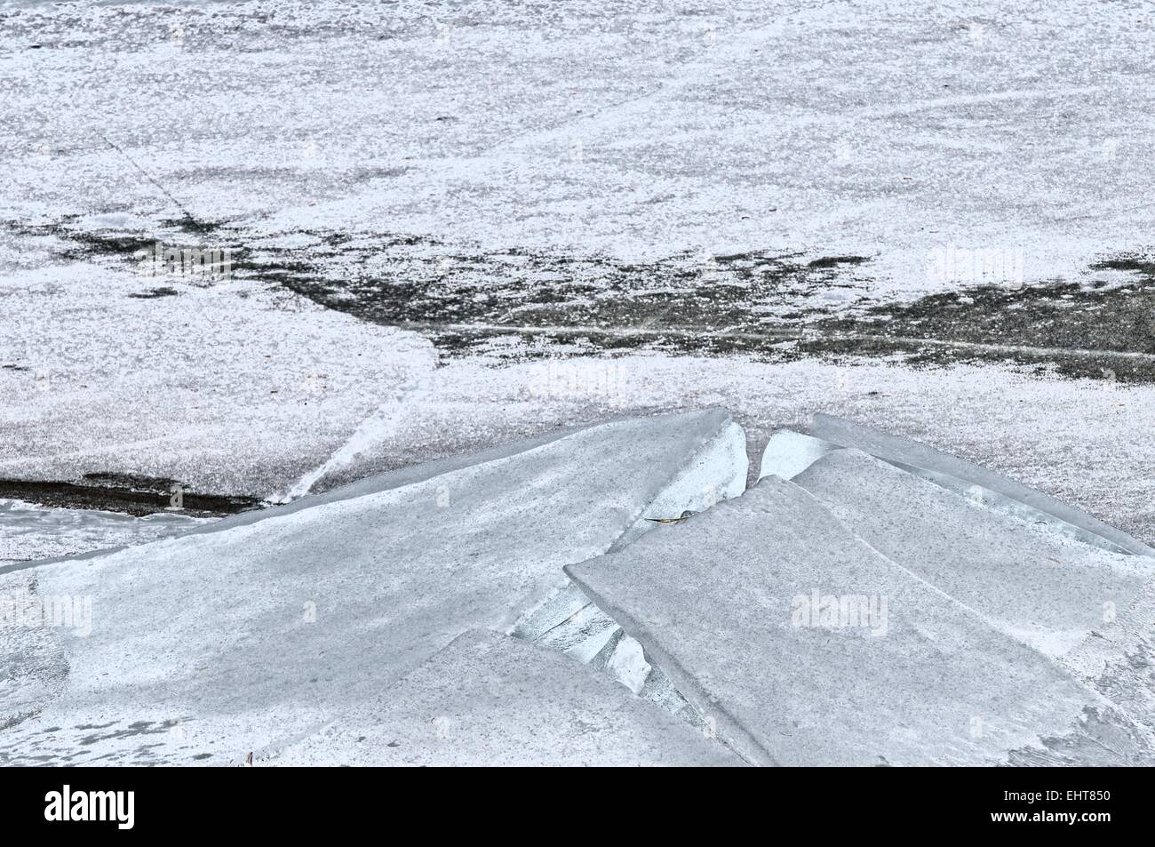 Broken ice plates Stock Photo - Alamy