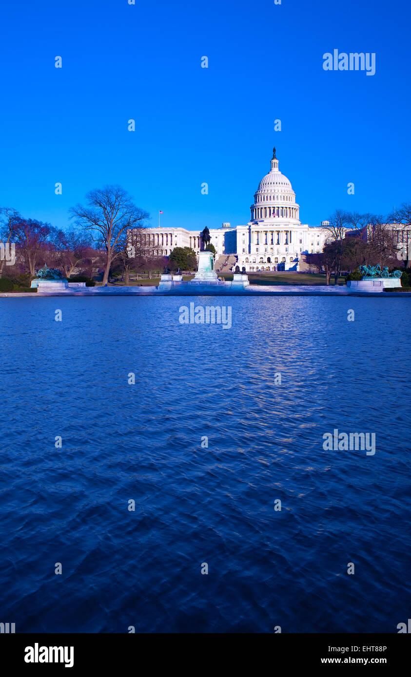 Capitol Building with clear blue sky, Washington DC, USA Stock Photo ...