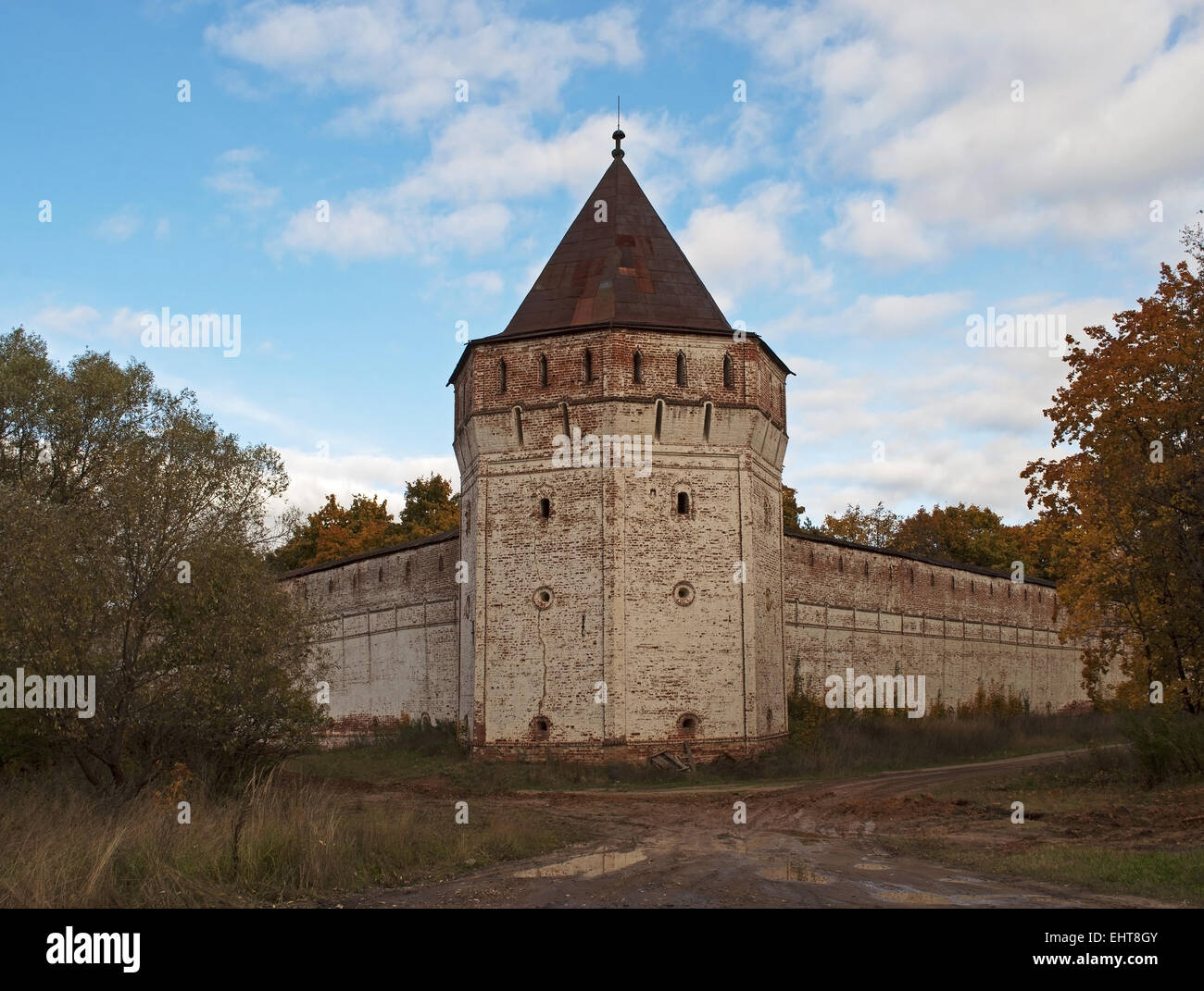 Tower of ancient russian monastery Stock Photo - Alamy