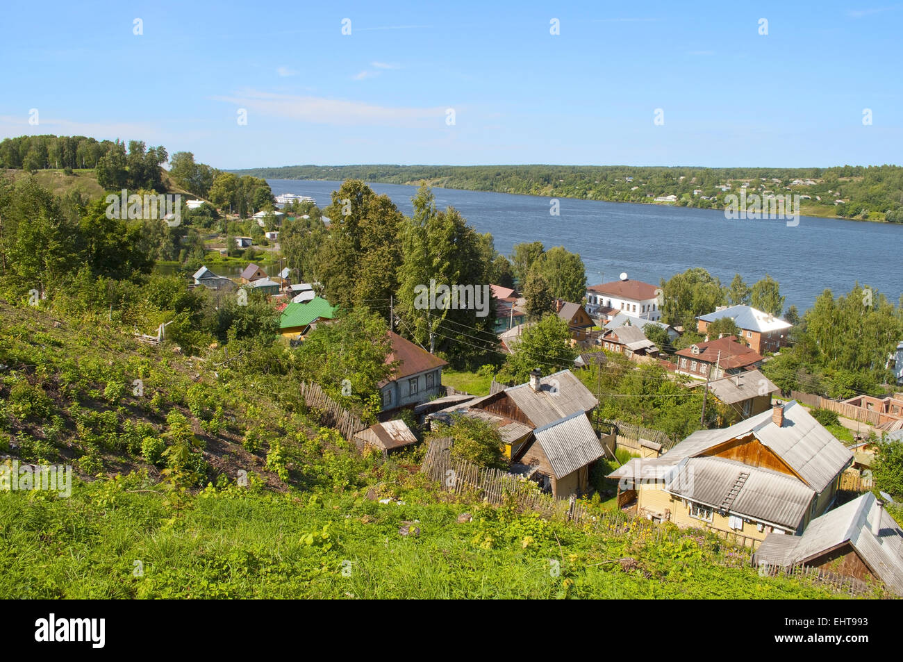 View on the Volga River in Ples, Russia Stock Photo - Alamy