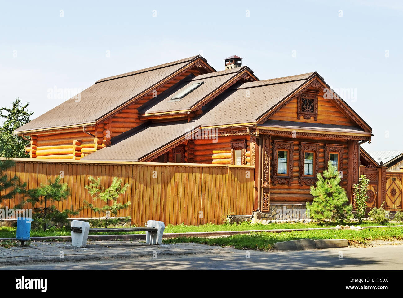 Beautiful wooden house Stock Photo - Alamy