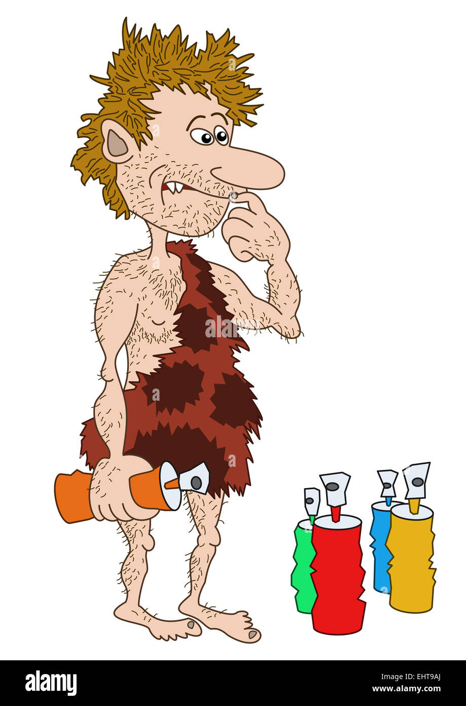 People prehistoric men Cut Out Stock Images & Pictures - Alamy