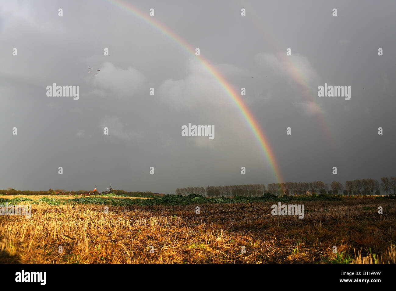 Rainbow in autumn Stock Photo - Alamy