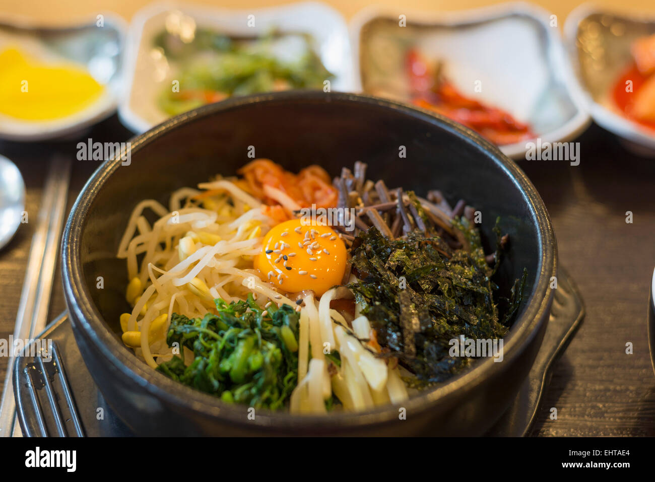 Asia, Republic of Korea, South Korea, Seoul, bibimpab restaurant Stock ...