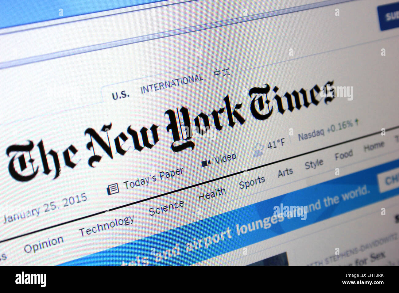 The New York Times website Stock Photo - Alamy