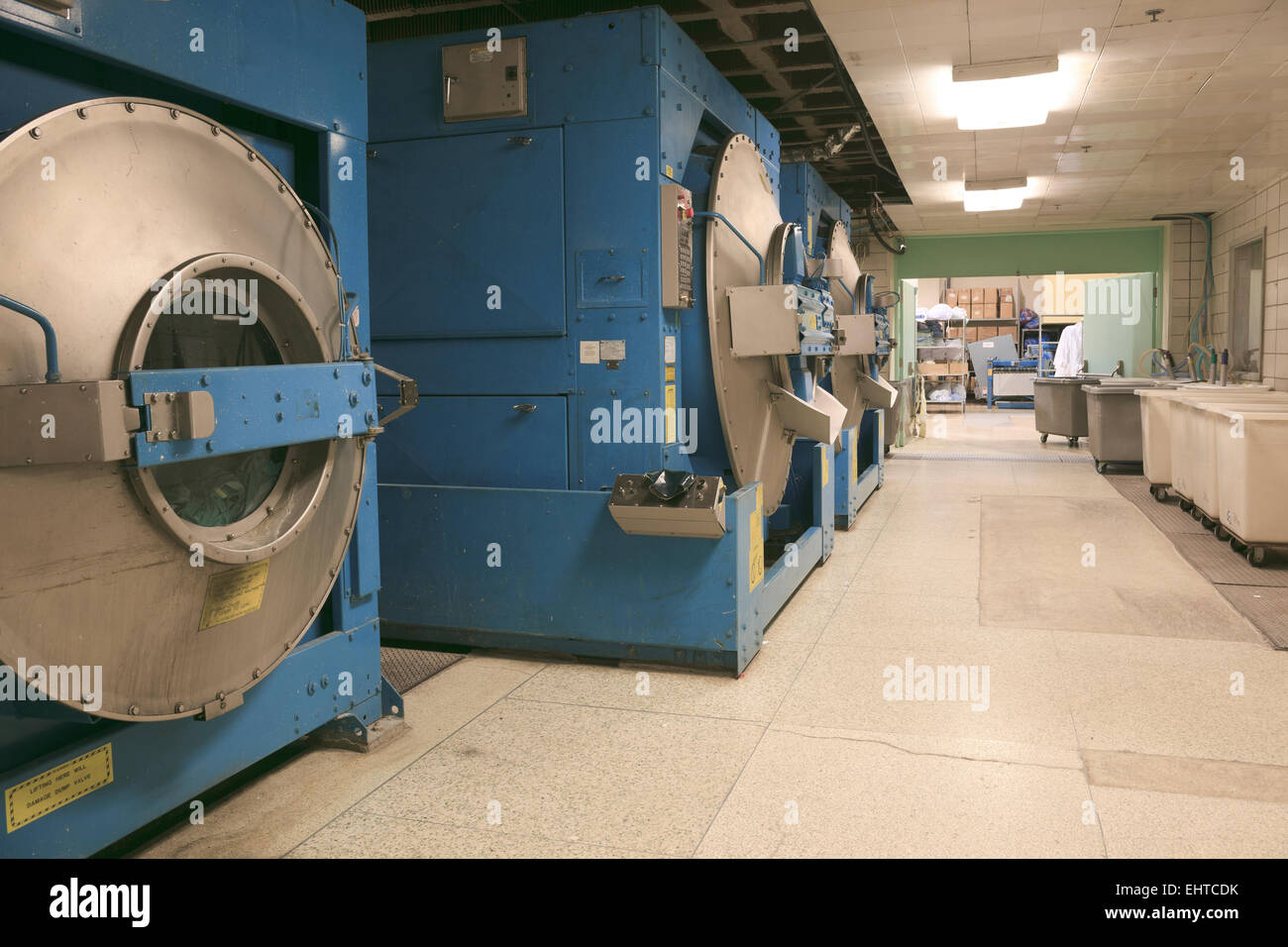 Row of textile dyeing machines Stock Photo - Alamy