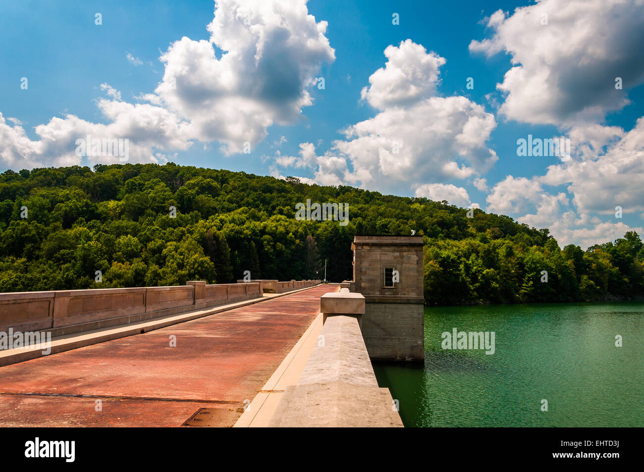 Beautiful clouds over Prettyboy Reservoir and Dam, in Baltimore County ...