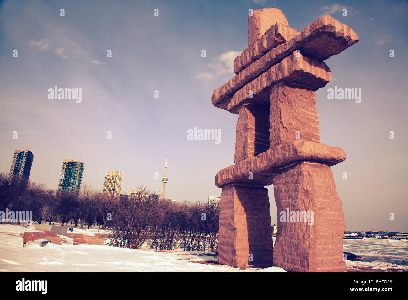 toronto inukshuk park Stock Photo - Alamy