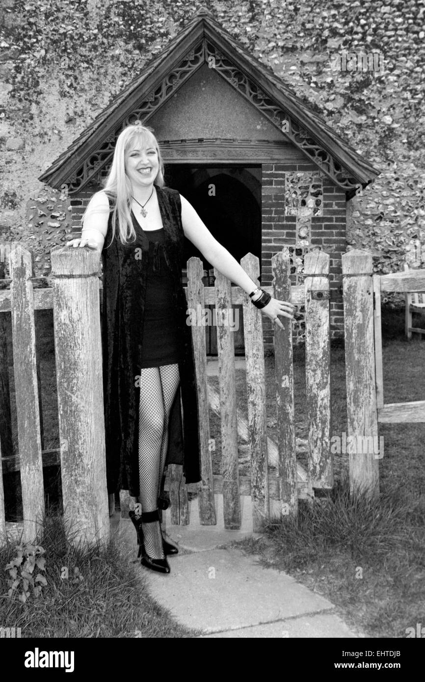 In front church stands Black and White Stock Photos & Images - Alamy