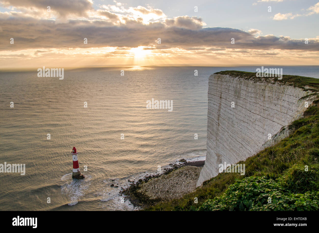 Sunset at beachy head, sussex hi-res stock photography and images - Alamy