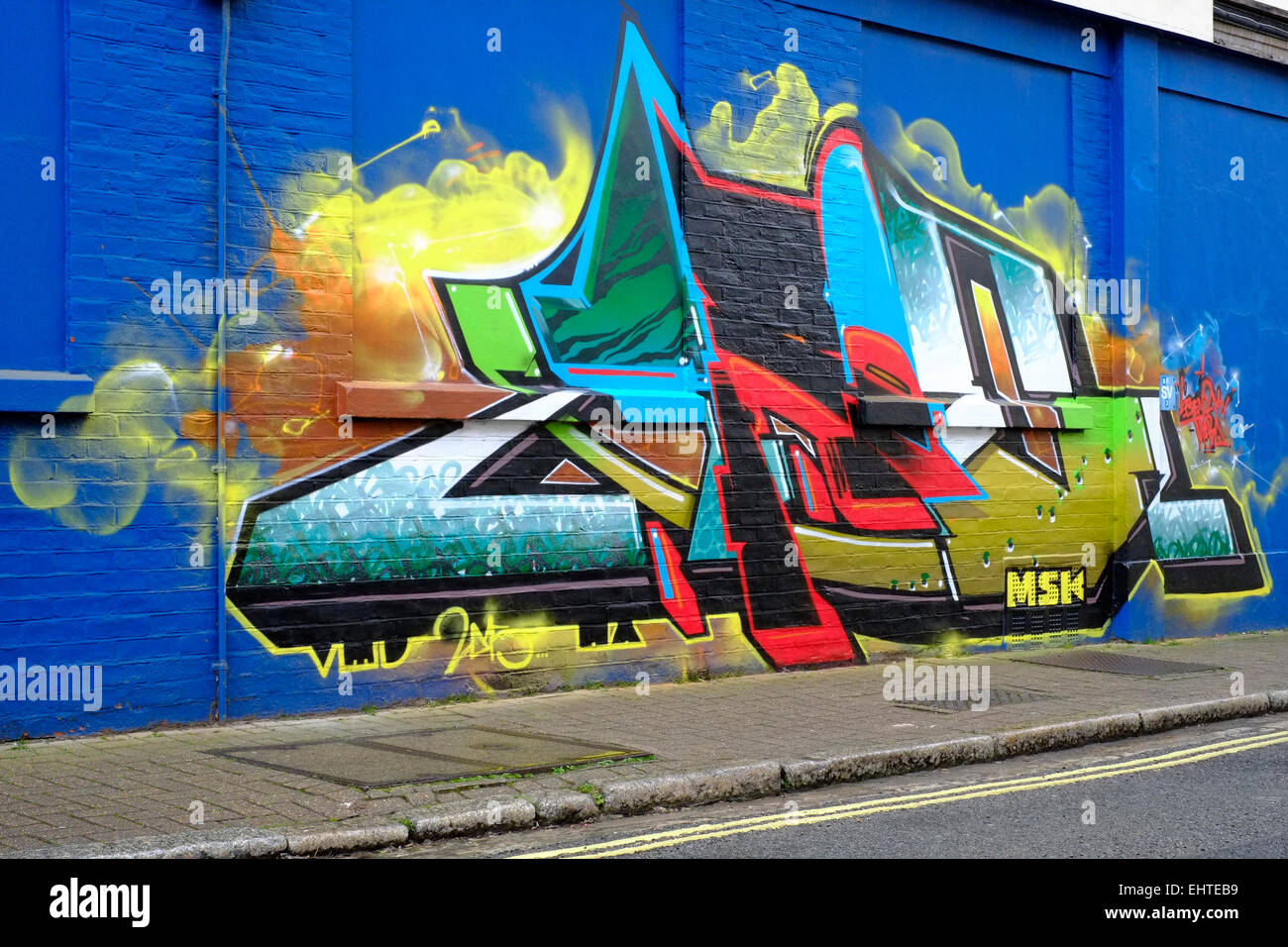 modern street art graffiti spray painted onto a wall Stock Photo - Alamy