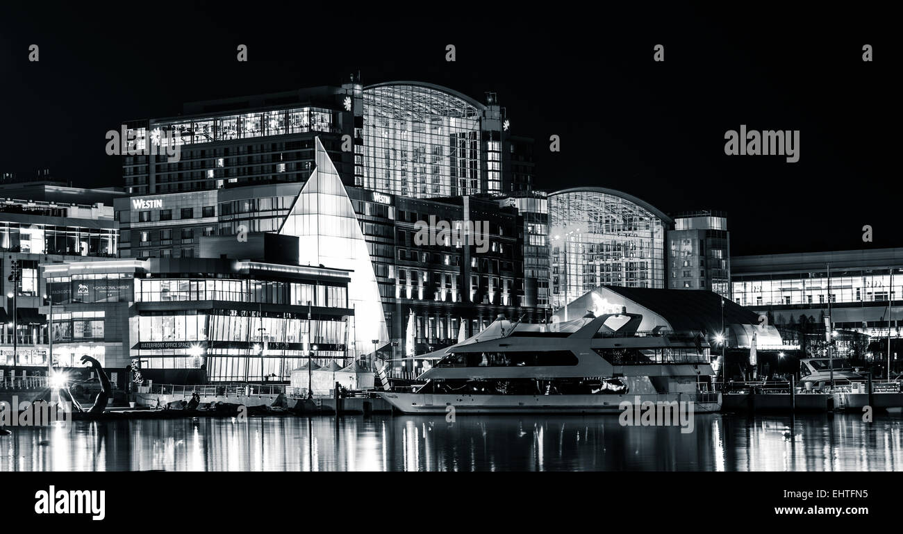 NATIONAL HARBOR, MARYLAND - DECEMBER 2: Buildings on the waterfront at ...
